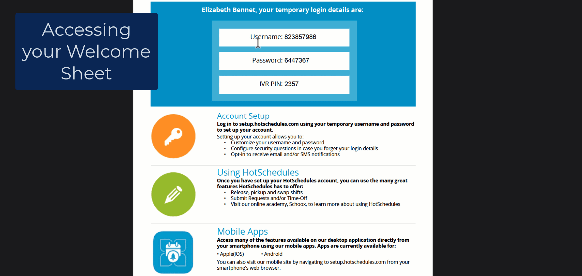 HS: Login Issues | How to Setup your new Account – Hotschedules