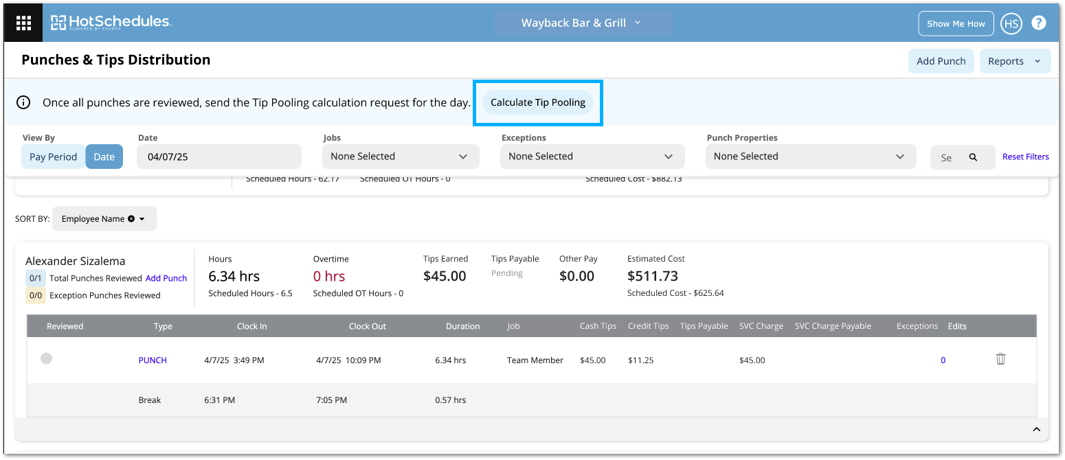 HS: Tip Pooling Distribution Process & Tip Pooling Report – Hotschedules