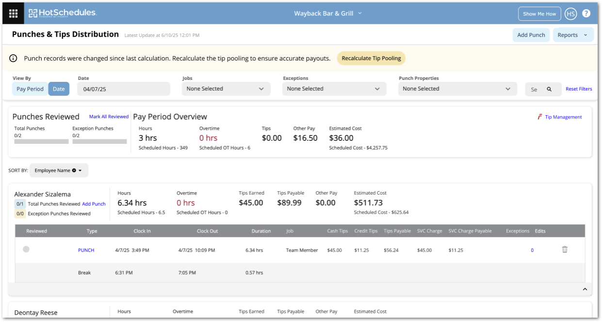 HS: Tip Pooling Distribution Process & Tip Pooling Report – Hotschedules